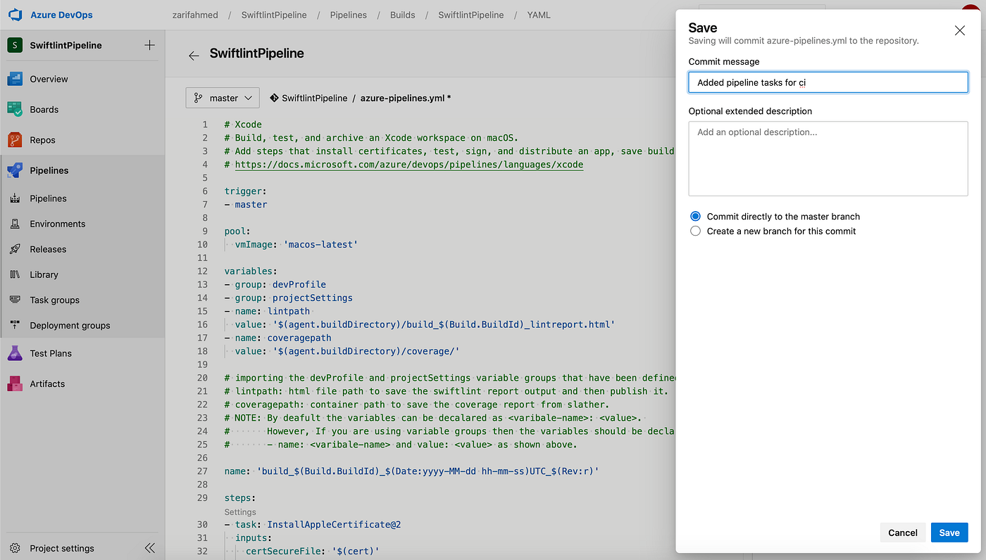Beginners Guide For Unit Tests Swiftlint And Code Coverage Using Azure Pipelines By Zarif