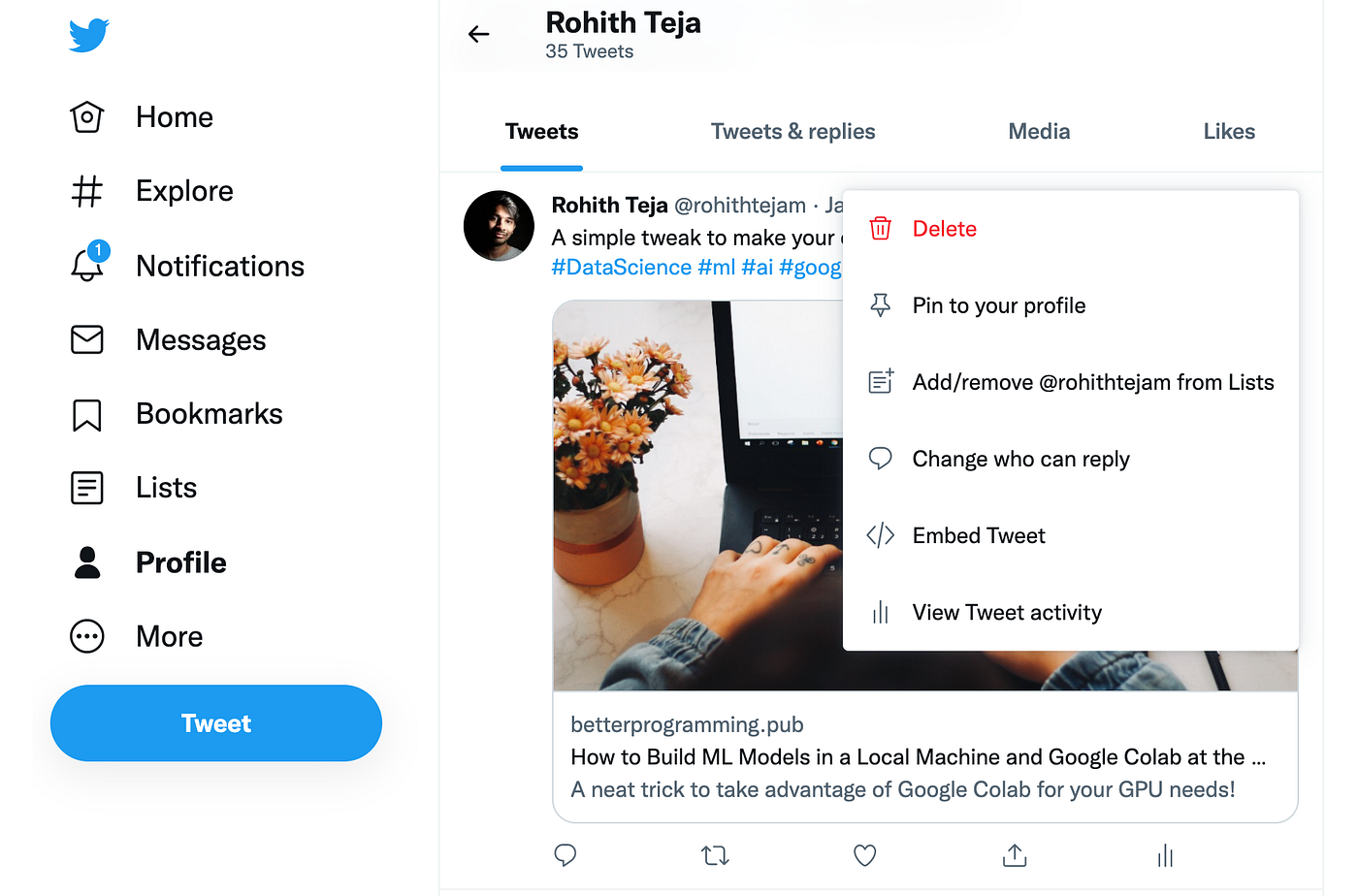 How I Designed My Own Data Science Portfolio Website? | by Rohith Teja ...