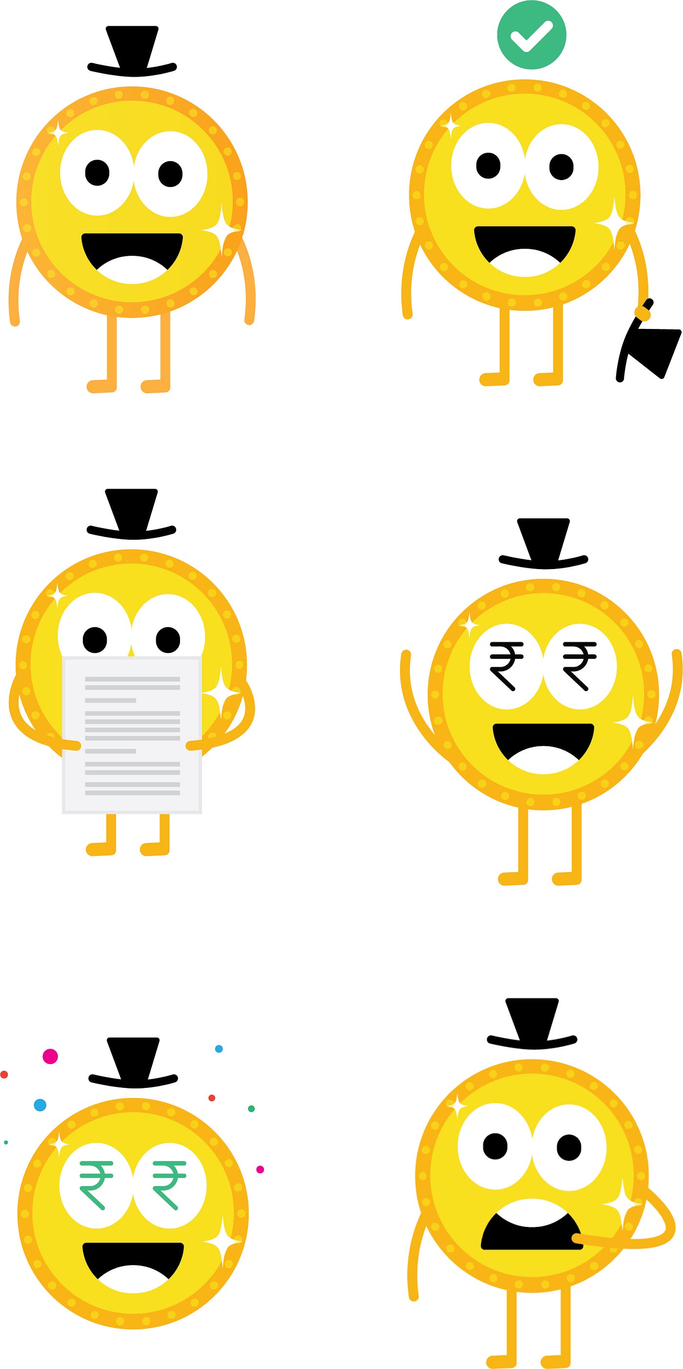 Mr. Coin illustration. Client: Creditvidya | by Pineapple | Medium