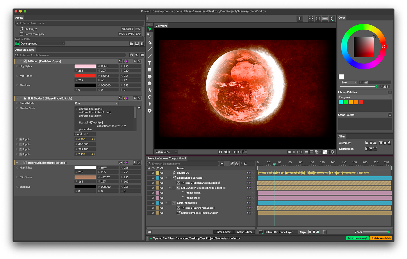 SkSL in Cavalry. You can now use SkSL shader code… | by Ian Waters | Cavalry Animation | Medium
