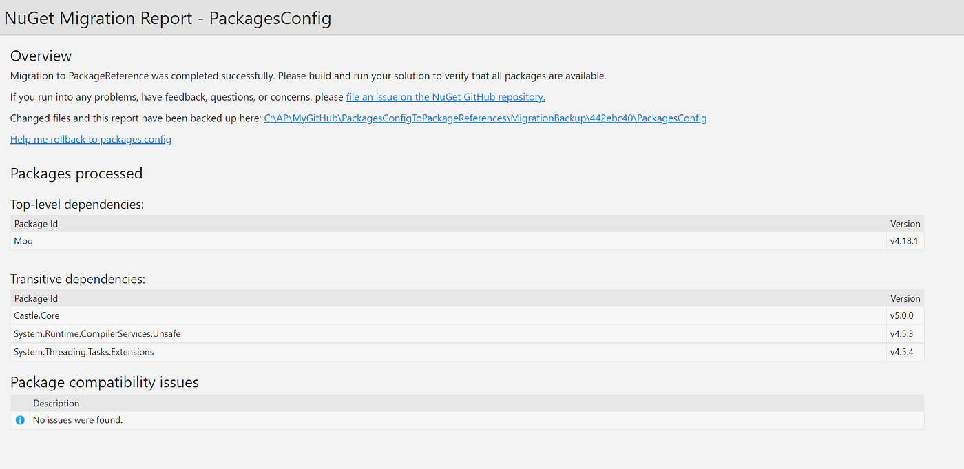 Migrating from packages.config to PackageReferences format | by Jean Pinto | Jun, 2022 | Medium