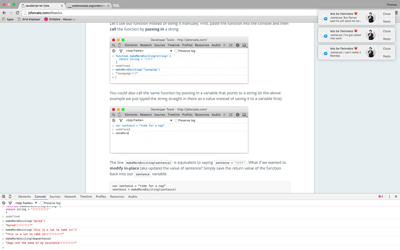 ‘Javascript for Cats’ Experience. Javascript is a language, a way for ...