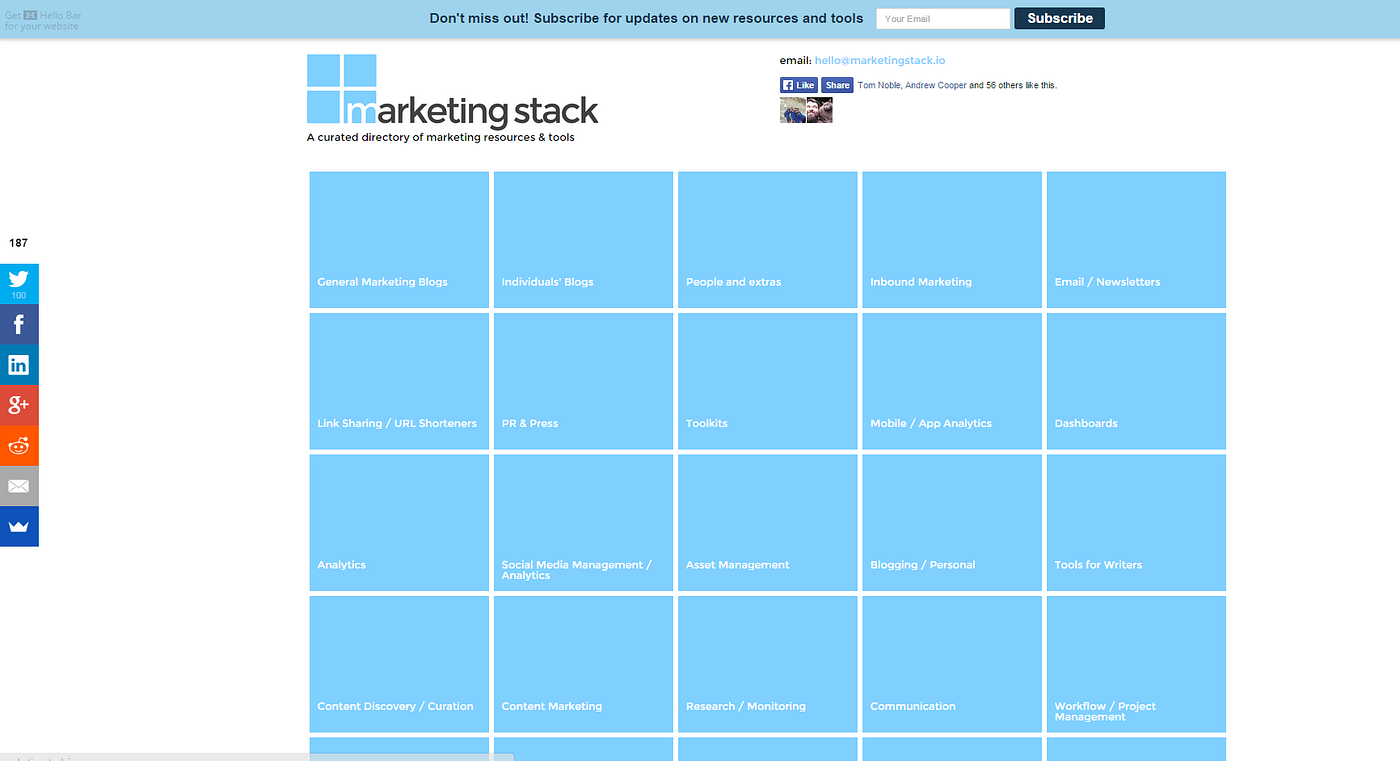 A curated directory of 280+ marketing resources & tools | by Ben ...