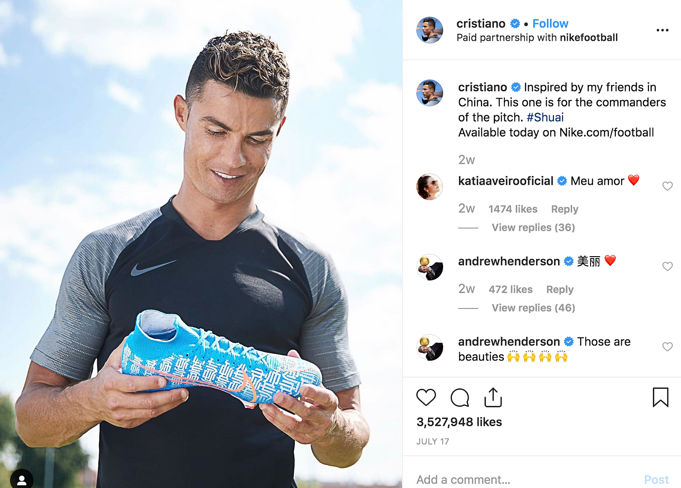 Famed soccer player’s partnership with Nike | by Jonathan Miranda | Medium