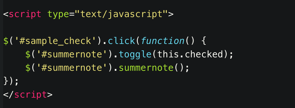 Fix Show SummerNote (WYSWIG) Issue on textarea (When Checkbox is checked) :) | by Ashutosh ...