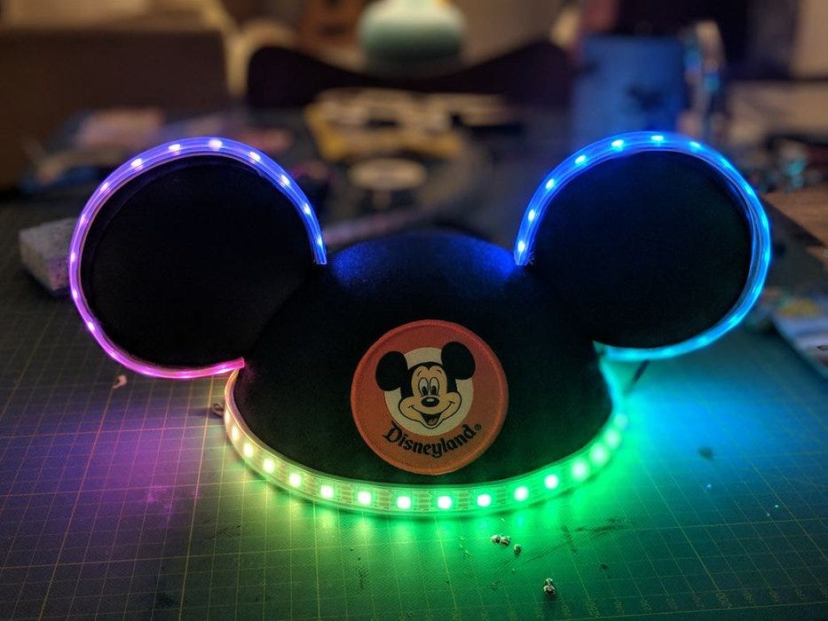 How to Make Your Own Glowing LED Mickey Ears | by Cameron Coward | Medium