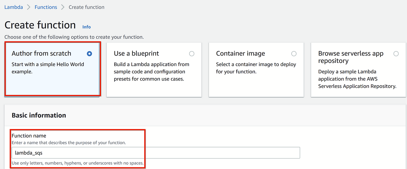 Working With Api Gateway Api Type Lambda Function And Sqs Queue