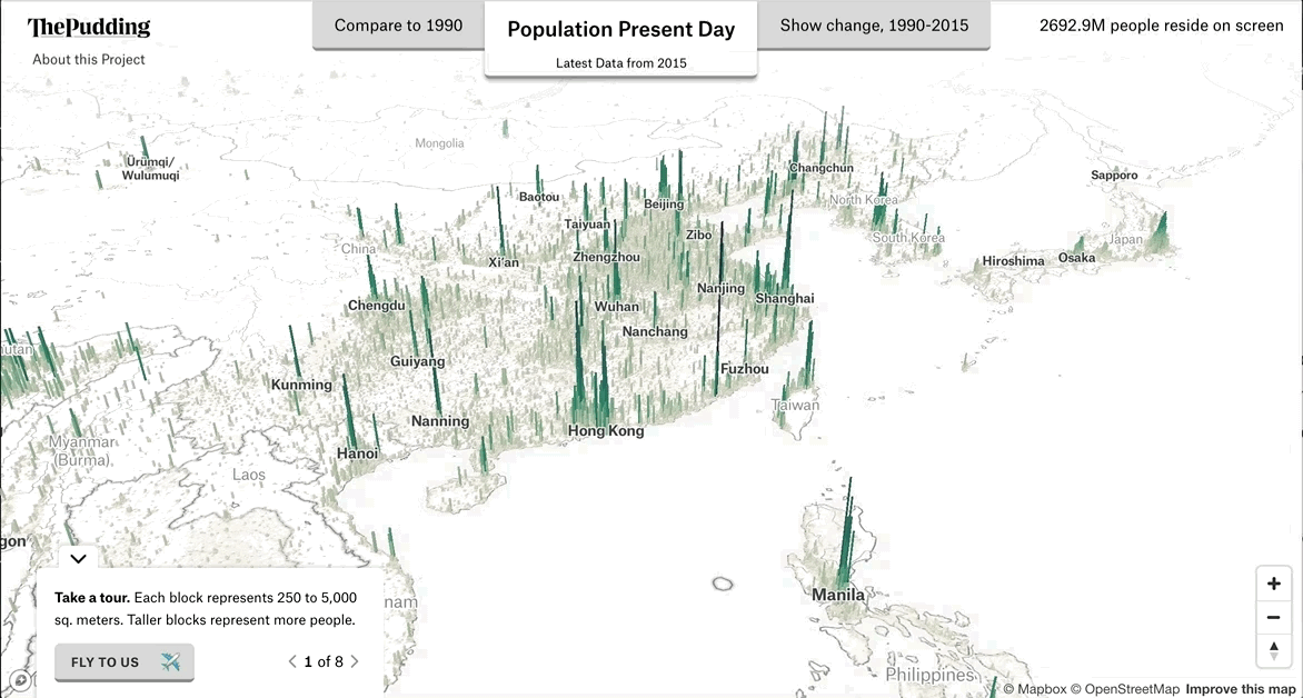 3D mapping global population density: How I built it | by Mapbox | maps for developers