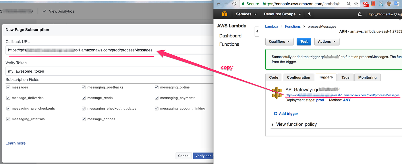 Run Node.js Facebook Messenger Chat Bot on AWS Lambda | by Igor Khomenko | Dev Tutorials