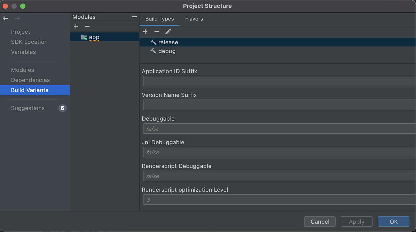 Setting up Different Environments in Android Studio using Build Variants (Native and React ...