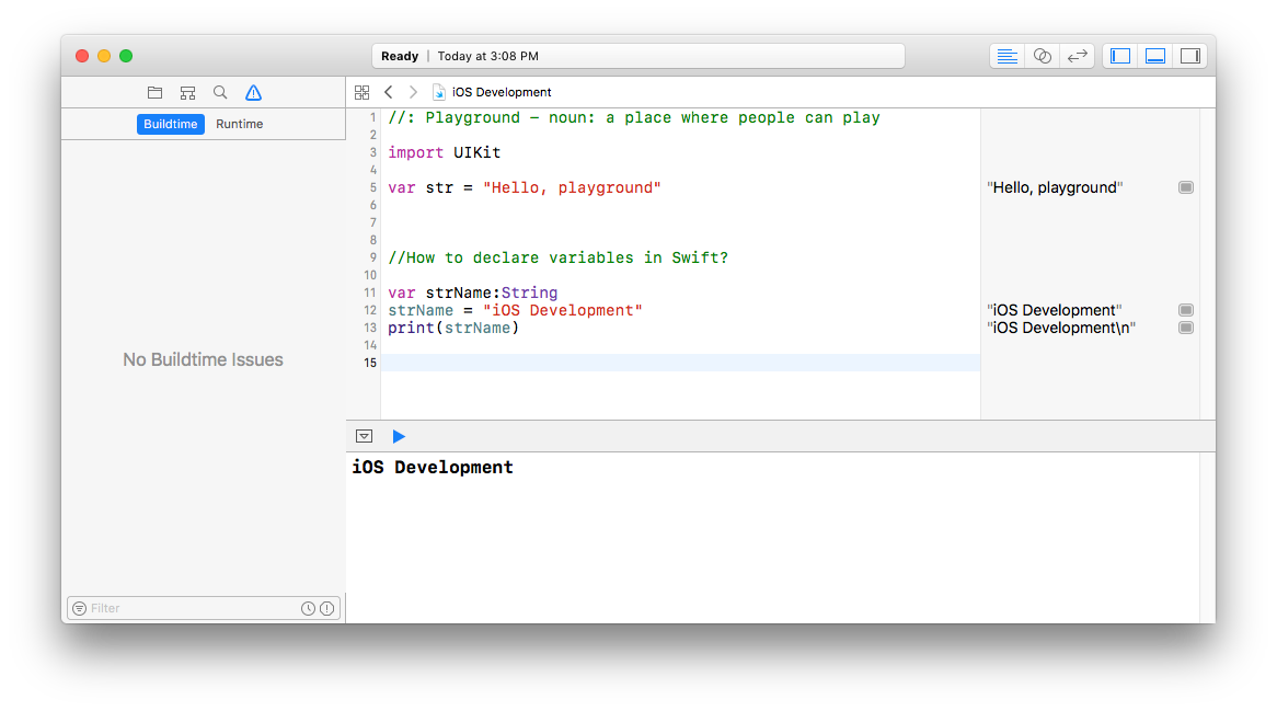 iOS Development Part 2. Swift Variables, Constants and Literals | by PRATIK PANCHAL | Medium