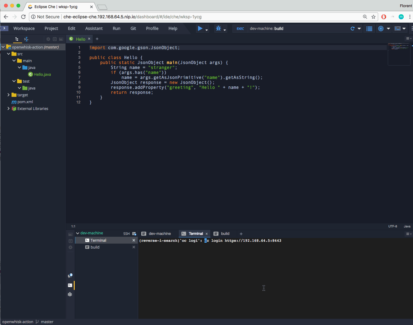 Apache OpenWhisk, Eclipse Che and OpenShift / MiniShift | by Florent Benoit | Eclipse Che Blog ...