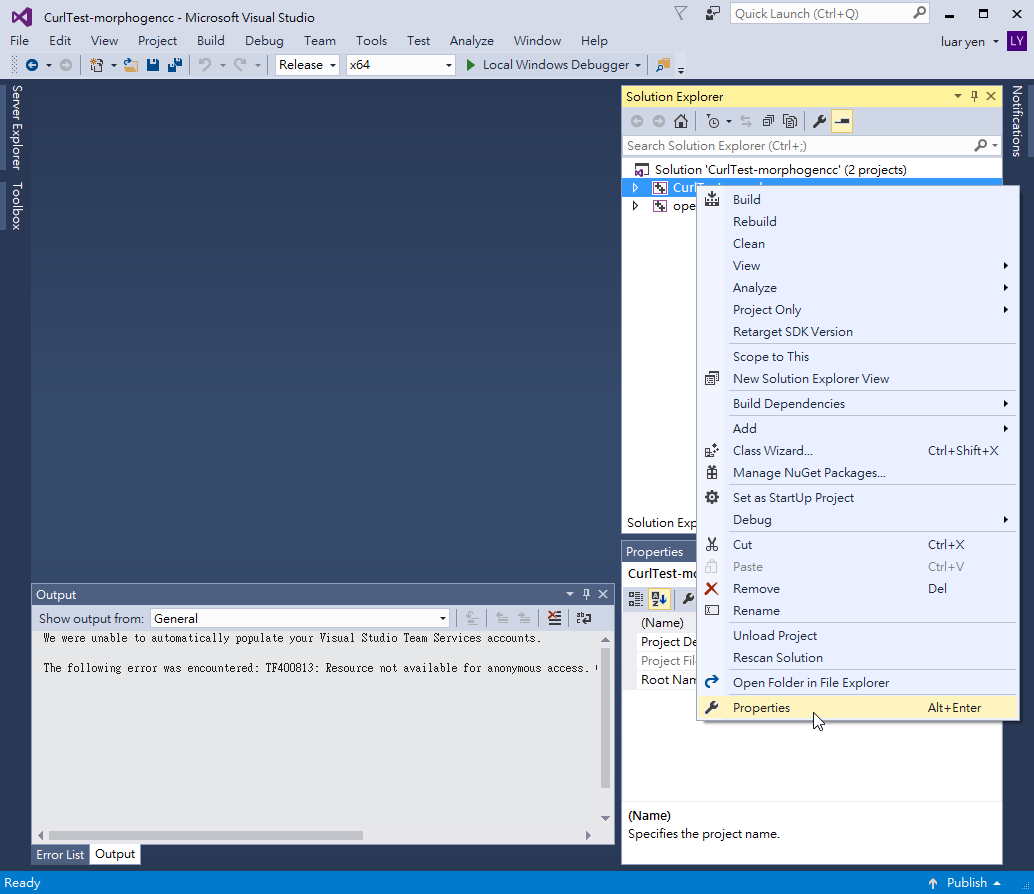 openFrameworks利用cURL的心得(Windows Visual Studio 2015) | by Luar Yen | Medium