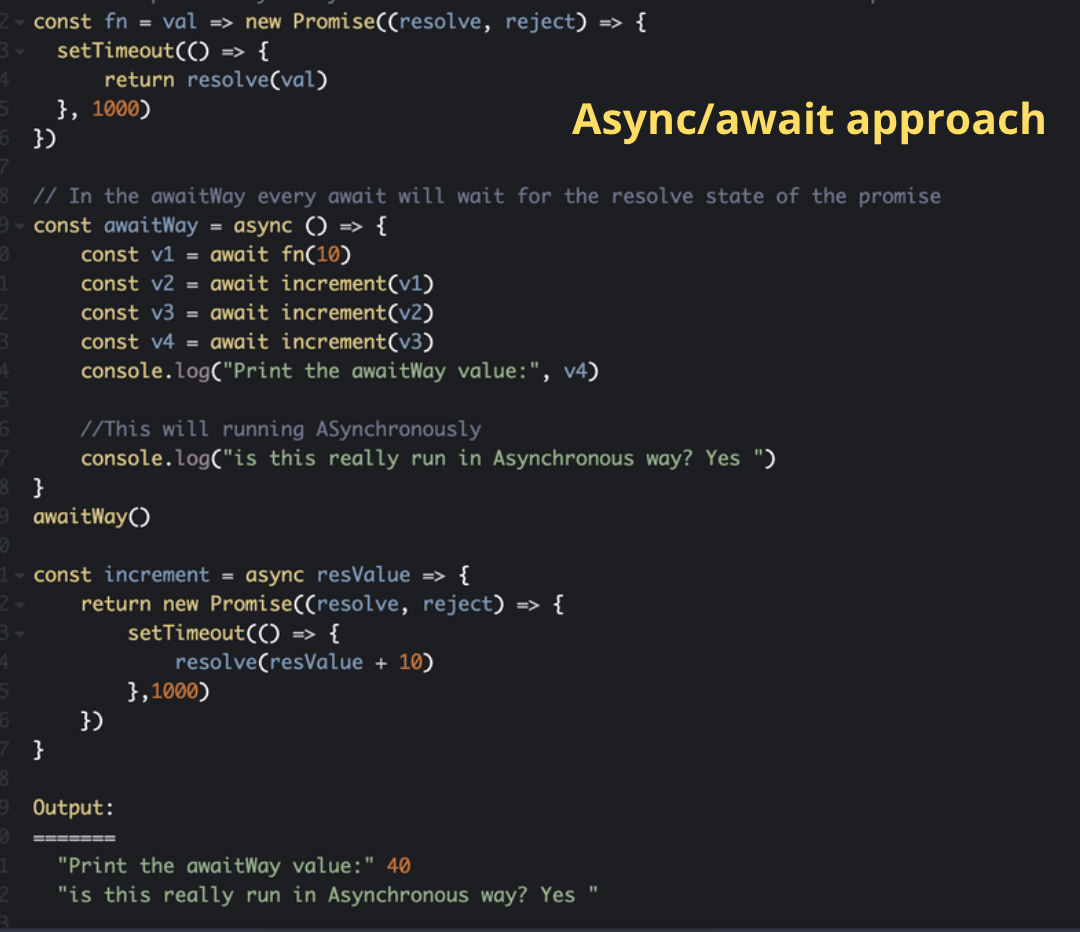 Async/await. In promises, the object creation starts… | by Vignesh S | Geek Culture | Medium