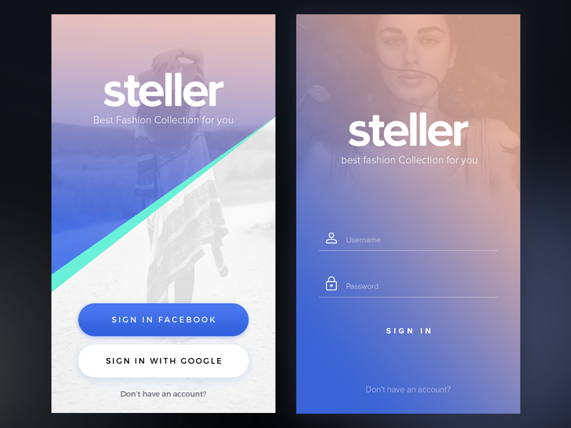 Login & Sign Up screens inspiration | by Freebie Supply | Inspiration ...