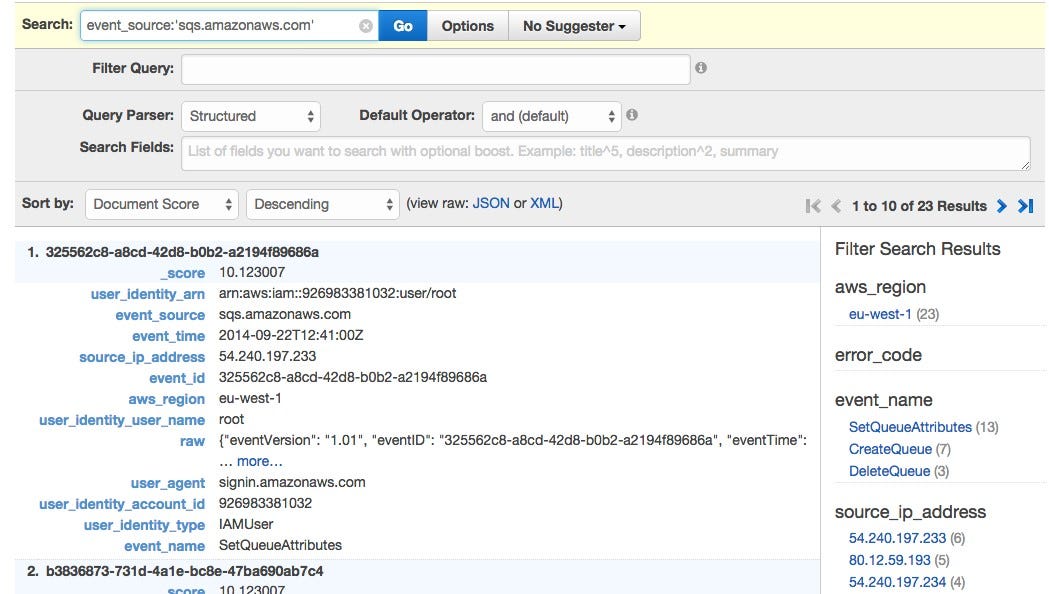 Searching CloudTrail Logs Easily with Amazon CloudSearch | by AWS ...