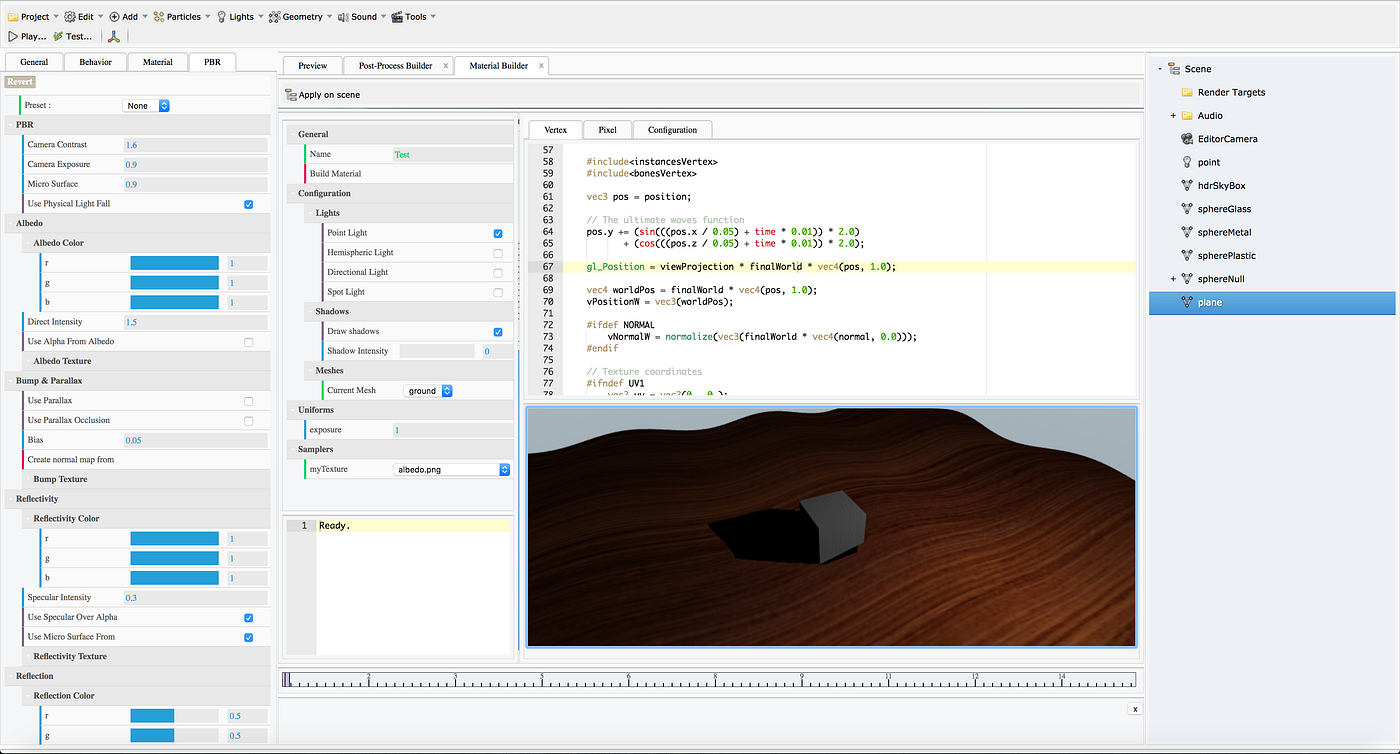 Babylon.js Editor v1.1.0 is now available! | by Julien Moreau-Mathis ...