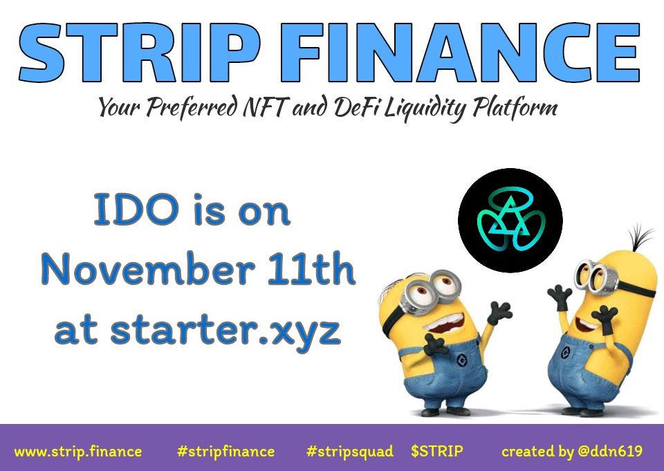 Strip Finance IDO on 11th November | by Danoskie | Medium
