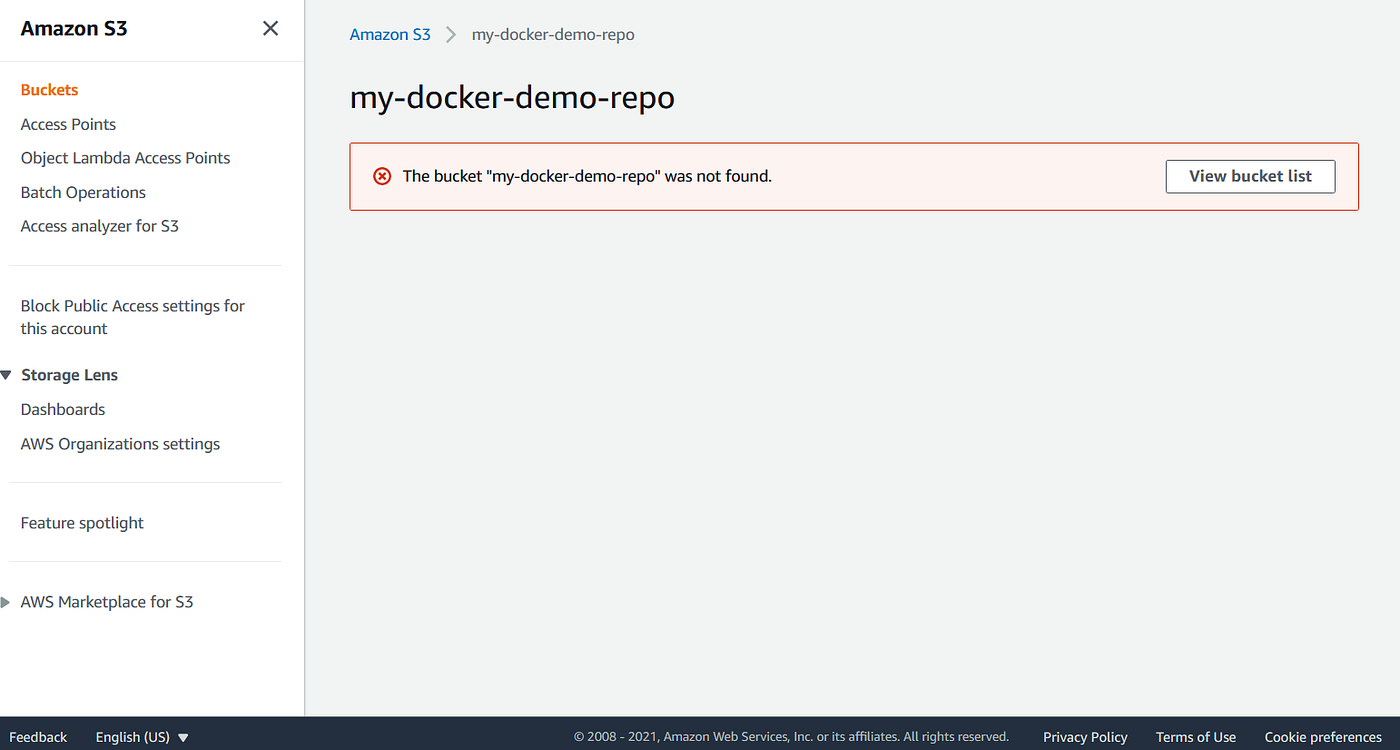 Build Nginx Image, Publishing it and Storing data in a Remote Repo AWS S3 bucket using Docker ...