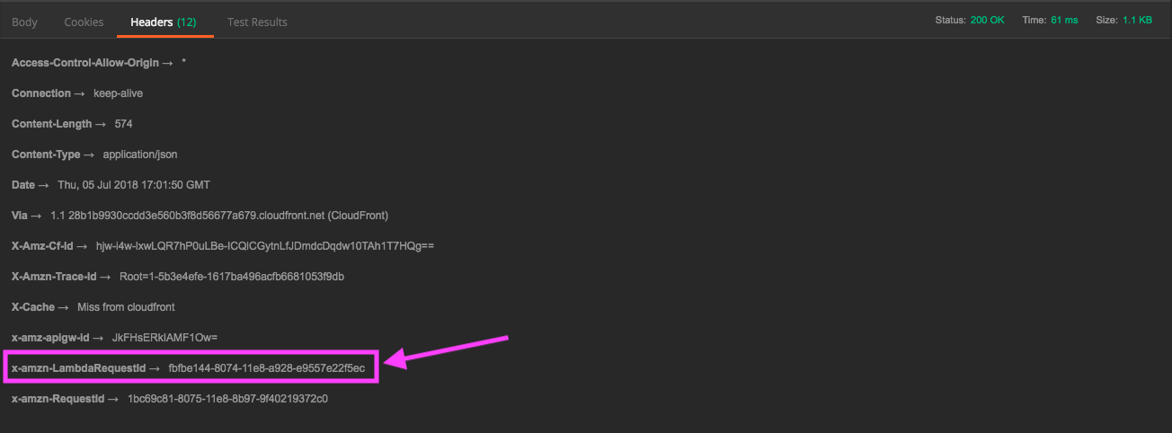Navigate your AWS Lambda Logs from Amazon API Gateway Response Headers | by Sergei Khazov | Medium