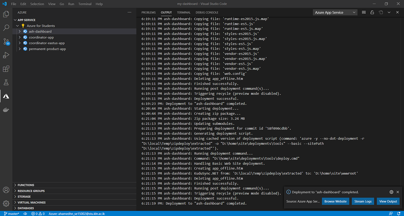 Front End Application Deployment in Azure WebApp | by Aashik Ahamed ...
