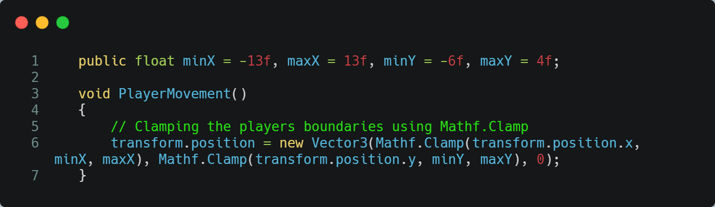 Using MathF.Clamp to Give Our Player Boundaries in Unity | by Chris ...
