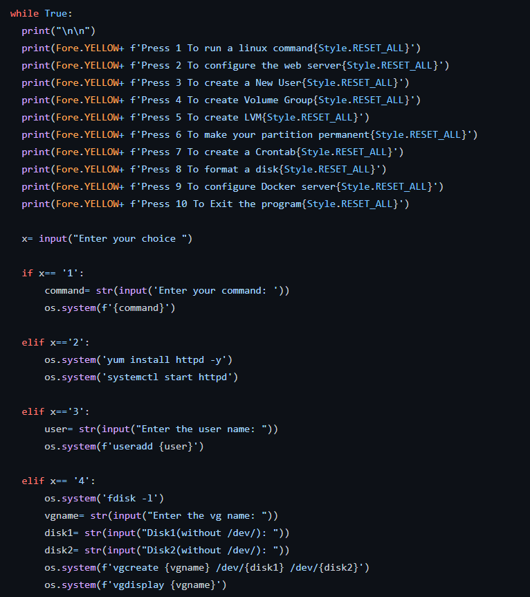 Menu Program in RHEL-8 - Arnav - Medium