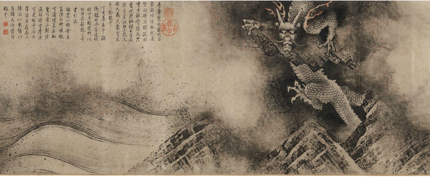 Nine Dragons in a Handscroll. Chen Rong’s masterpiece of calligraphic ...