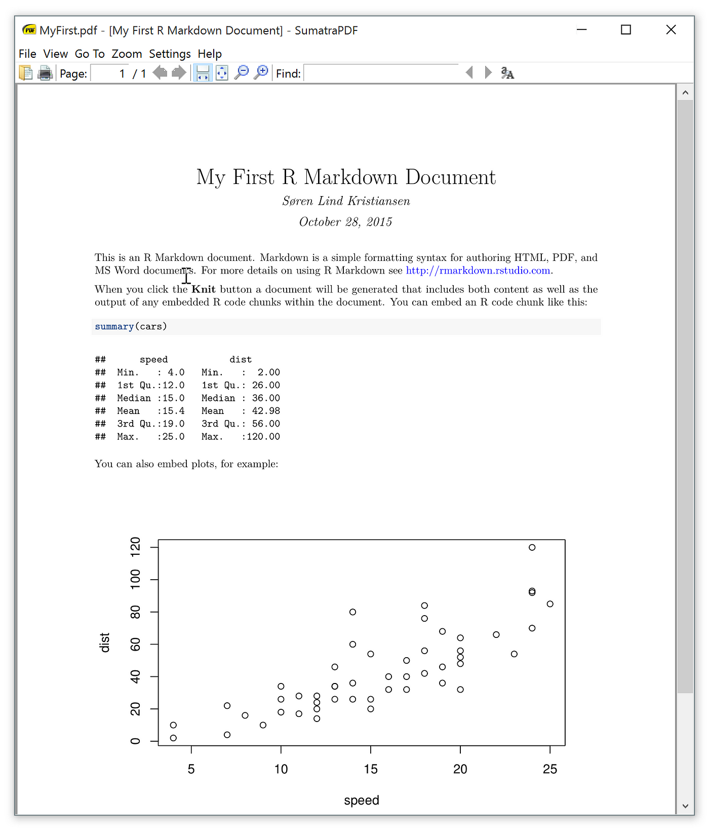 Create PDF reports using R, R Markdown, LaTeX and knitr (on Windows 10 ... Create PDF reports using R, R Markdown, LaTeX and knitr (on Windows 10 ...