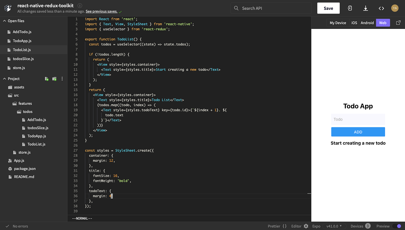 How To Build A Simple Todo App In React Native Using Redux Toolkit By Yajana Rao Javascript