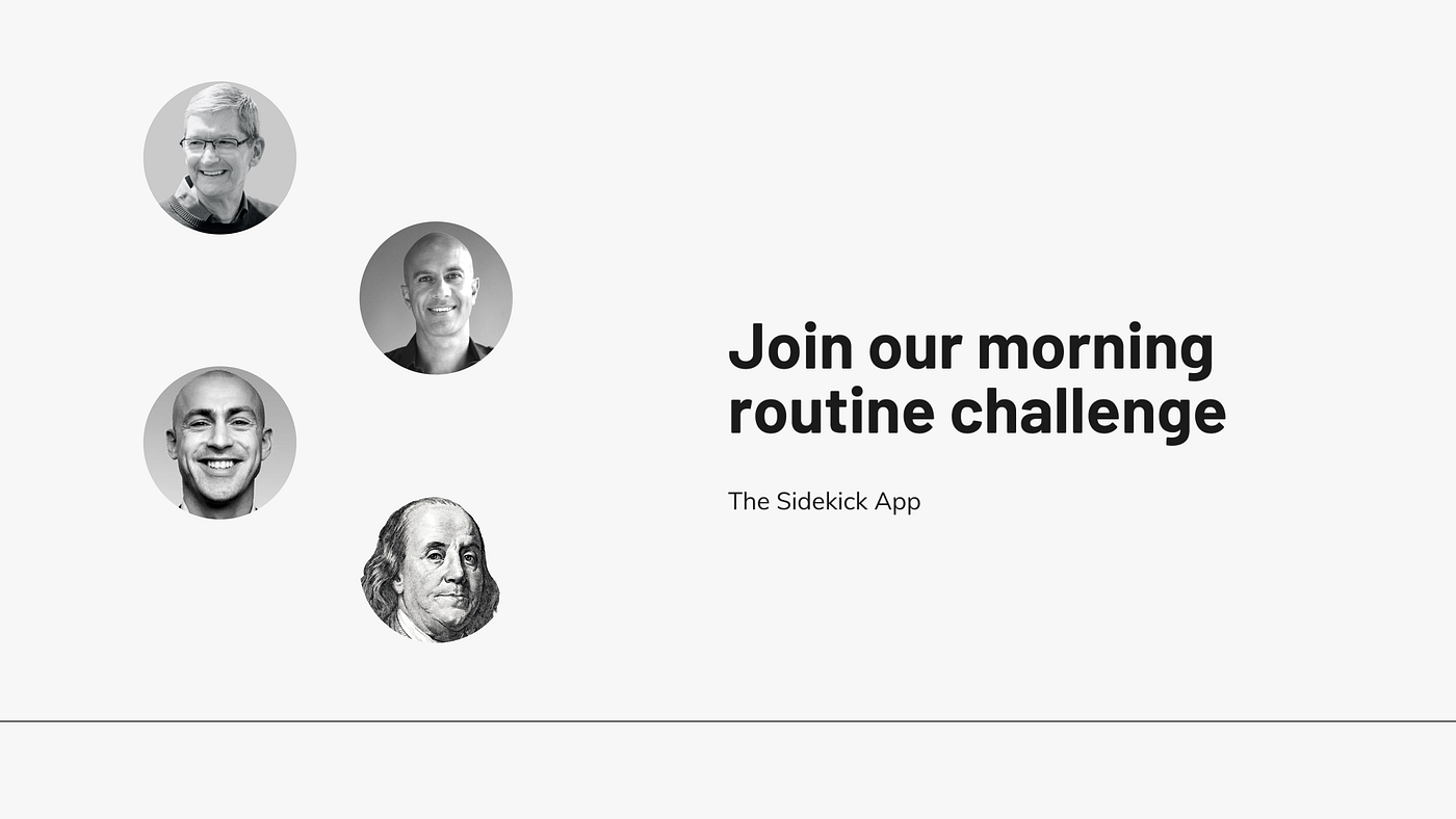 Join our morning routine challenge! | by Allison | The Sidekick App ...