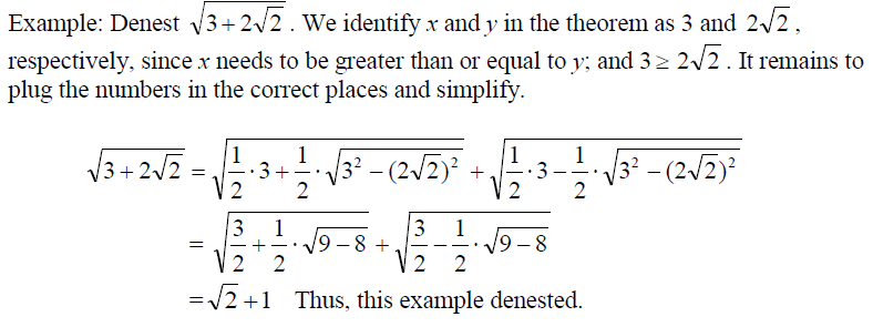 Denesting Nested Radicals. Many times in algebra problems, we get… | by ...