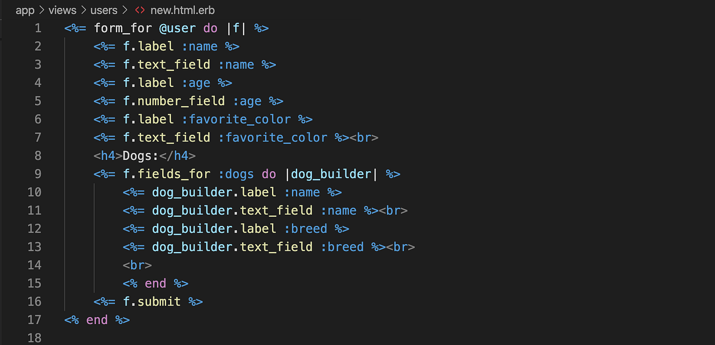 How to Build a Nested Form in Rails using Fields_For | by Ryan Werner | Medium