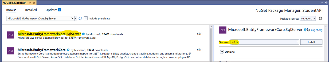 Build An Aspnet Core Web Api 50 With Curd Operations Using Entity Framework Db First Approach