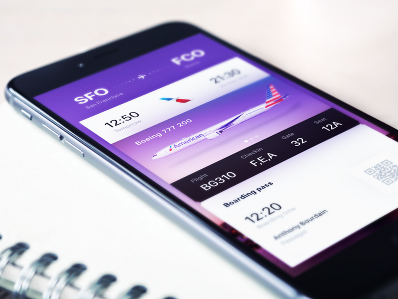 Boarding Pass UI Concepts by Dribbble Designers | by Emma Drews ...