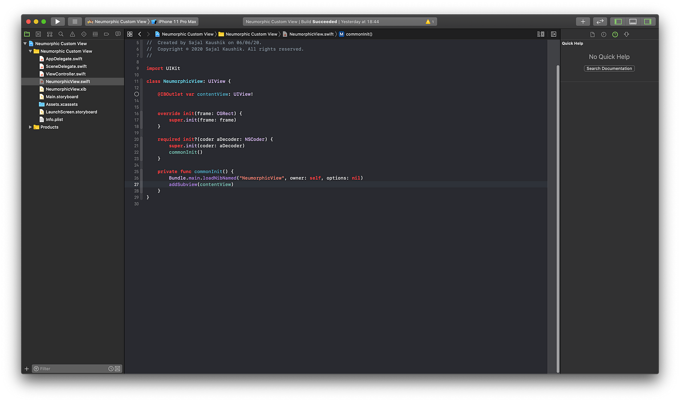 Swift - Creating Custom Neumorphic View using UIKit | by SajalKaushik | Medium