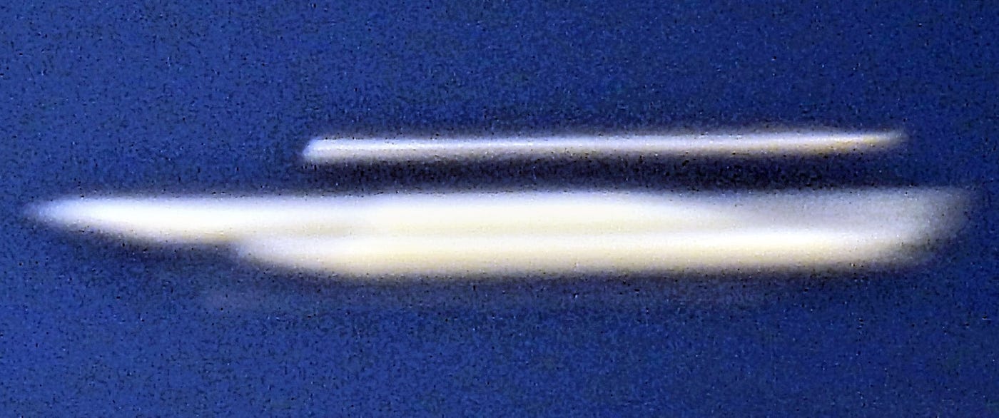 Four White Cigar Shaped UFOs Captured, | by Johnmooner-chief | Sep ...