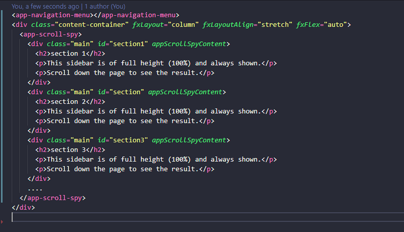 Building a Scroll Spy Using Angular 9 and ngx-perfect-scrollbar | by Malitha Perera | Medium