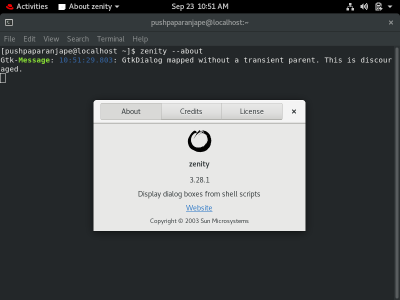 ZENITY COMMAND IN LINUX. Description - | by Pushpa Paranjape | Medium
