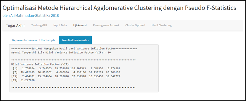 GUI R: Hierarchical Agglomerative Clustering with Pseudo F Optimization (Case: Clustering ...
