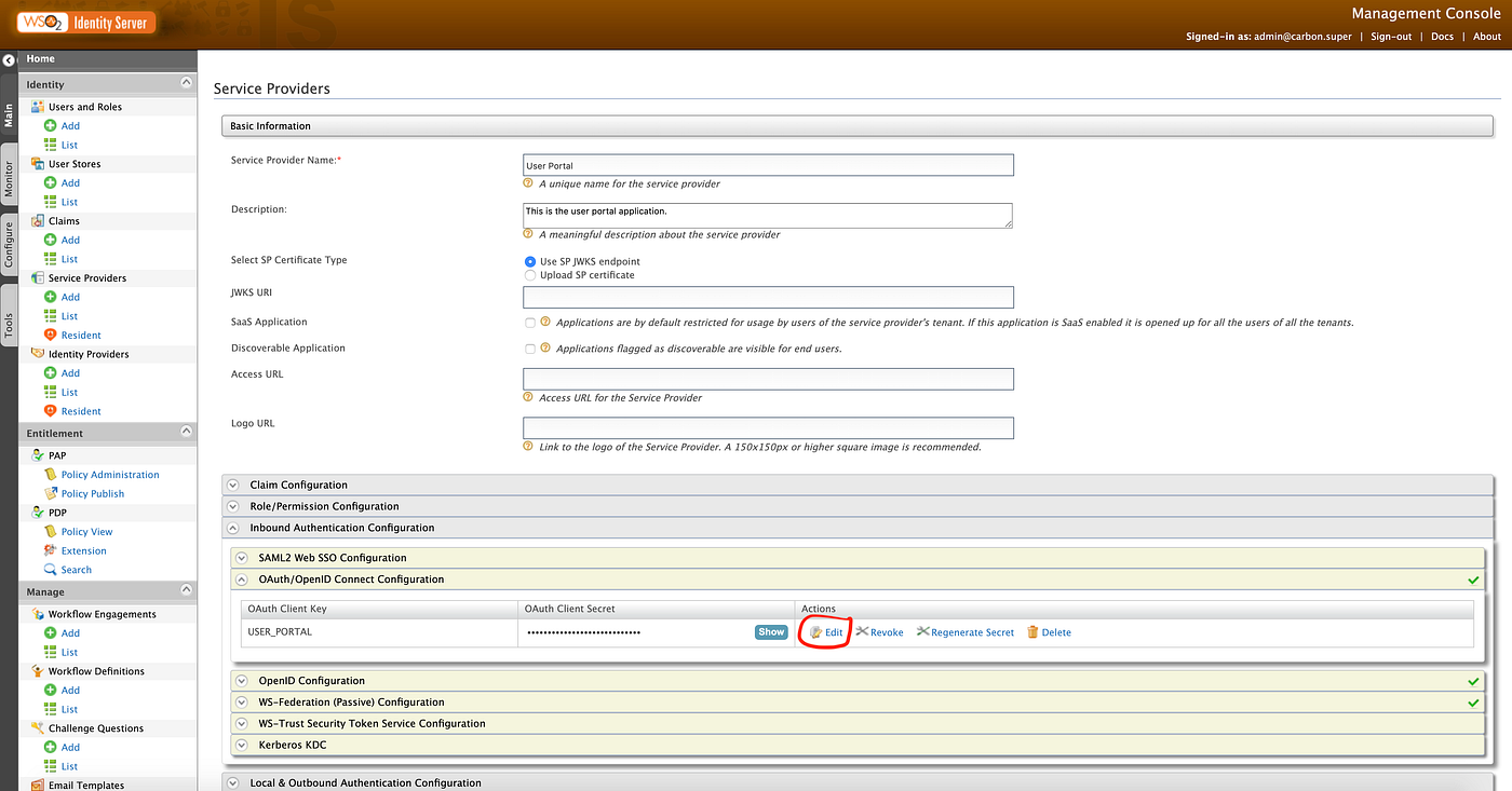 How to set-up WSO2 Identity Server User Portal in an development environment | by Brion Mario ...