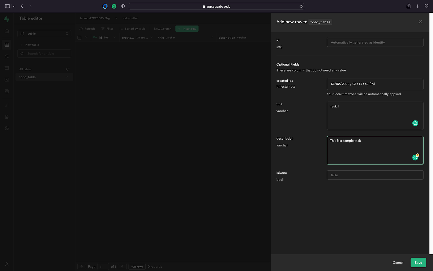 Todo Application Using Dart As Backend And Supabase In Flutter By Tanmoy Karmakar Gytworkz