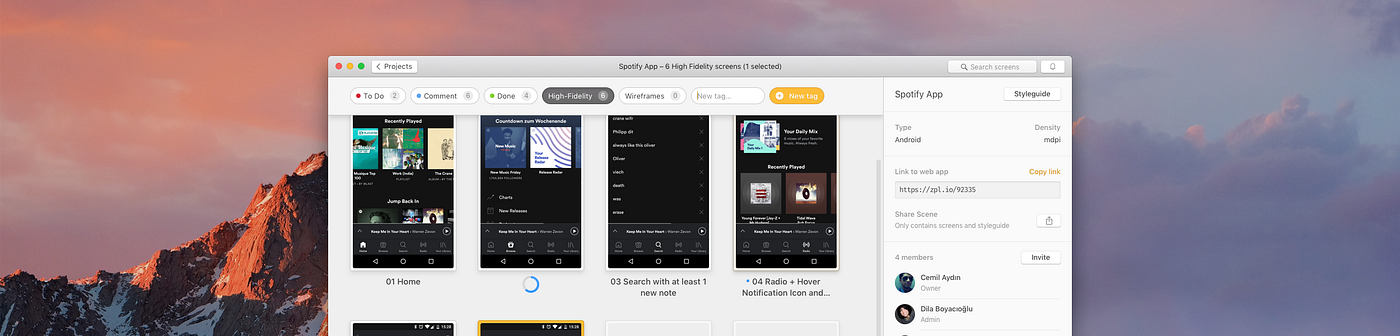 Zeplin App Redesign Project. Zeplin is a hand-off/collaboration tool ...