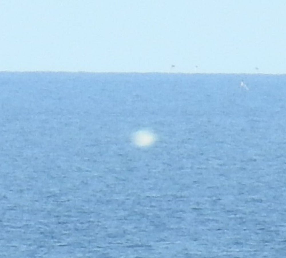 White Glowing USO Captured,. I was at Shaldon looking out to sea USO ...