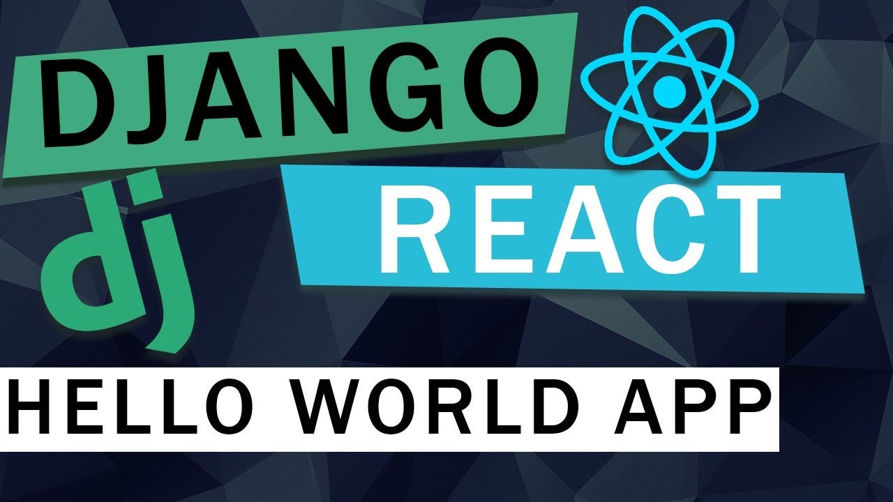 How to integrate Django to React. In this tutorial I make an empty ...