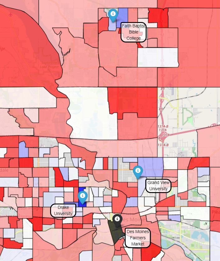 Mapping Visitors to the Des Moines Farmers Market | by Ryan Kruse ...