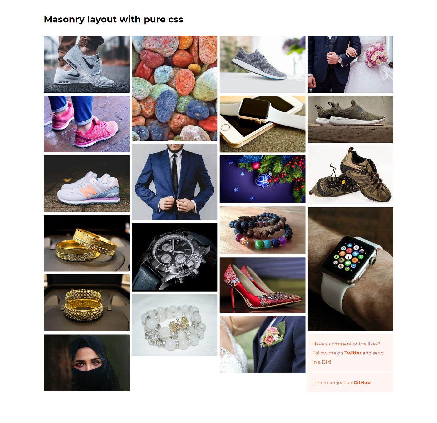 Masonry layout with pure CSS. A practical application of masonry grid ...