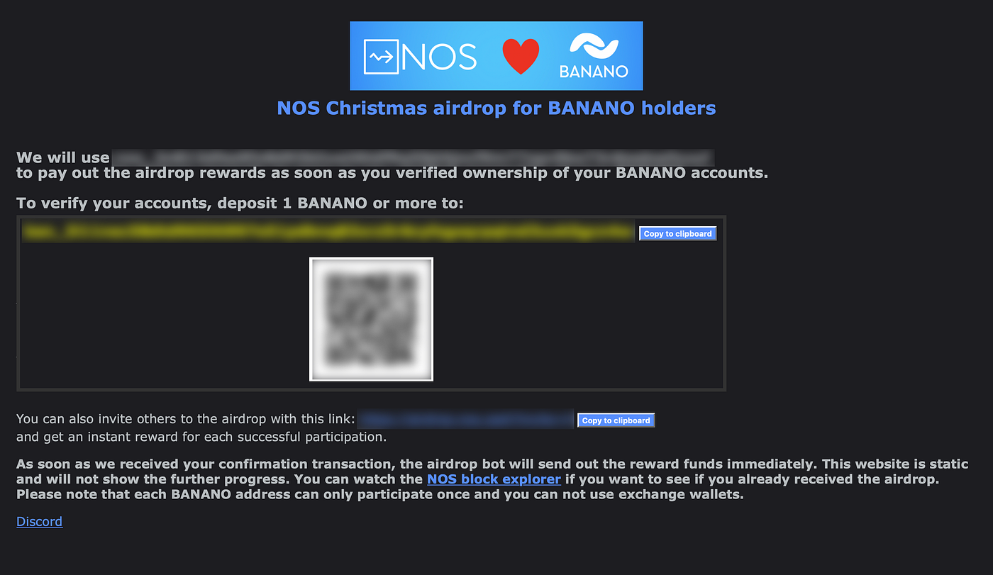 Announcing the NOS token airdrop for Banano holders | by Nos.Cash | Medium