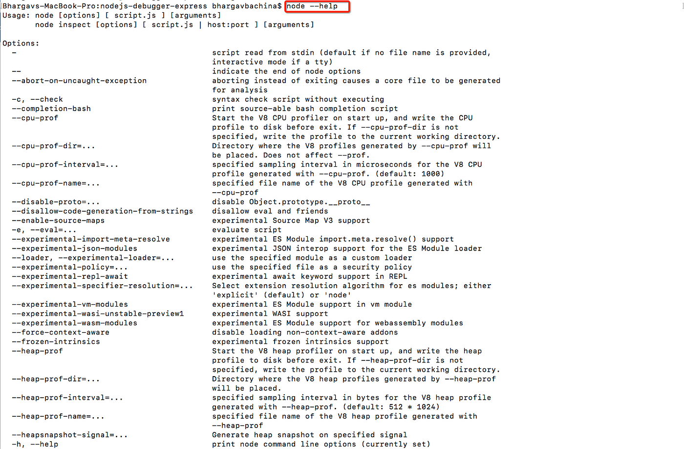 10 Useful Nodejs Command Line Flags For Everyday Development By Bhargav Bachina Bachina Labs